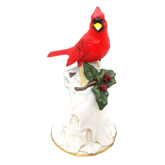 Avon | Holiday | Vtg Christmas Cardinal Bird Porcelain Bell 6 4 In With ...
